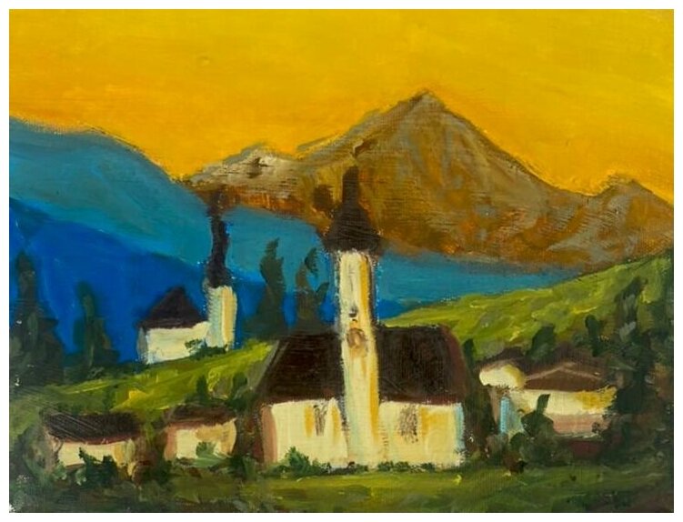 Горный пейзаж маслом современный художник С. Петербург