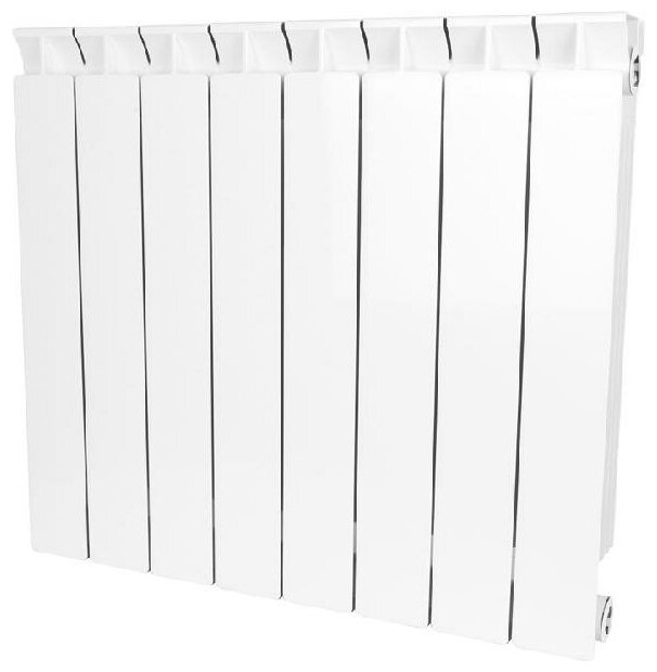 Радиатор биметаллический STOUT STYLE 500 8 секций боковое подключение (белый RAL 9010) SRB-0110-050008