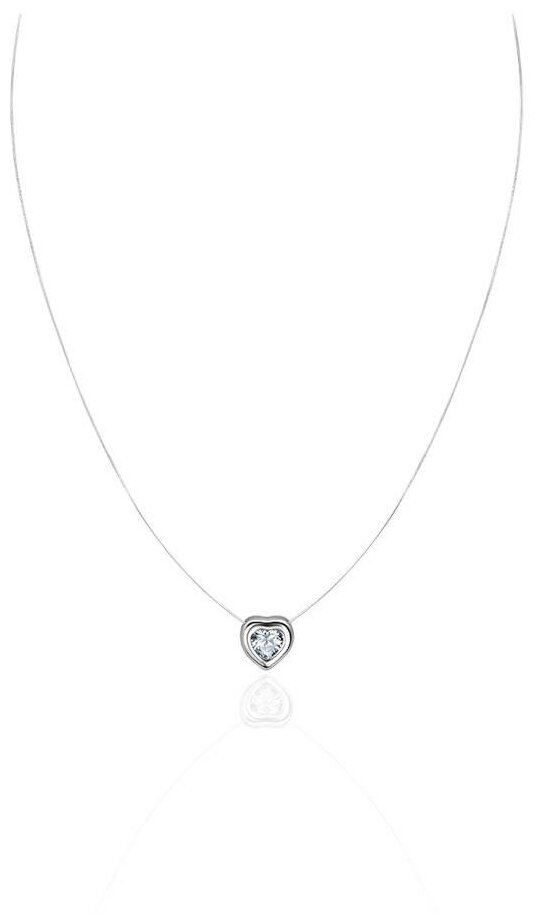 Колье, белое золото, 585 проба, родирование, фианит