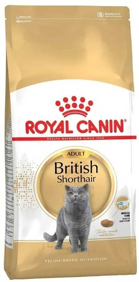 Сухой корм royal canin feline breed nutrition british shorthair 34 для кошек породы британская короткошерстная 4кг