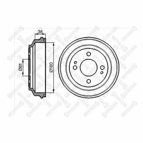 Барабан тормозной (комплект 2 шт.) Stellox 60259908SX для Honda Civic III, IV, V, CR-X I, III
