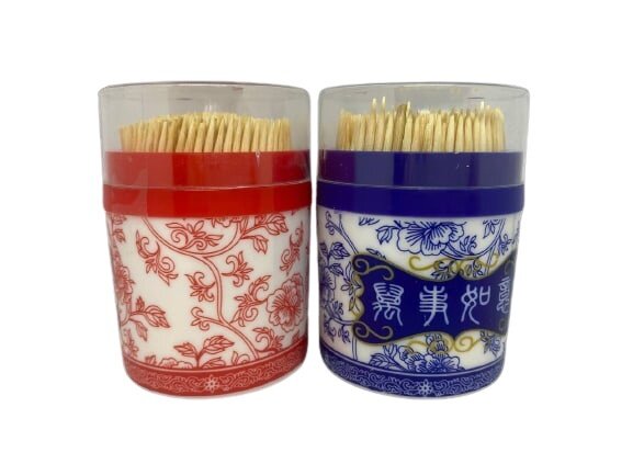 Зубочистки бамбуковые, двусторонние, в пластиковой упаковке