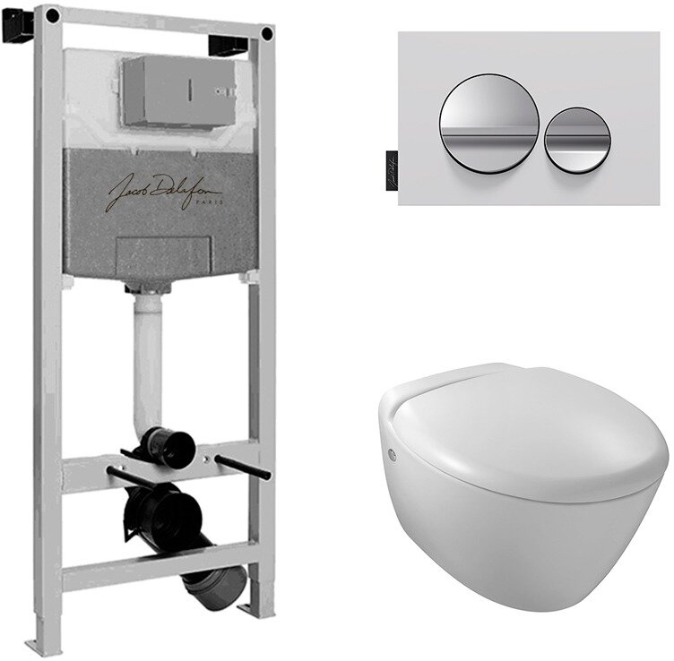 Комплект Jacob Delafon Presquile E21743RU кнопка хром E21743RU-00