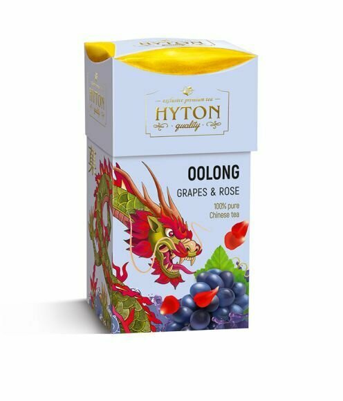 Hyton Китайский чай Хайтон бирюзовый, виноград и роза, 90г х 1шт