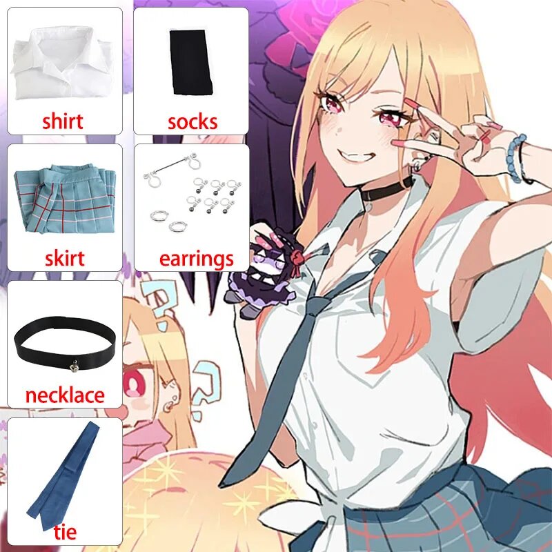 WICCON Косплей Китагава Марин для девочек