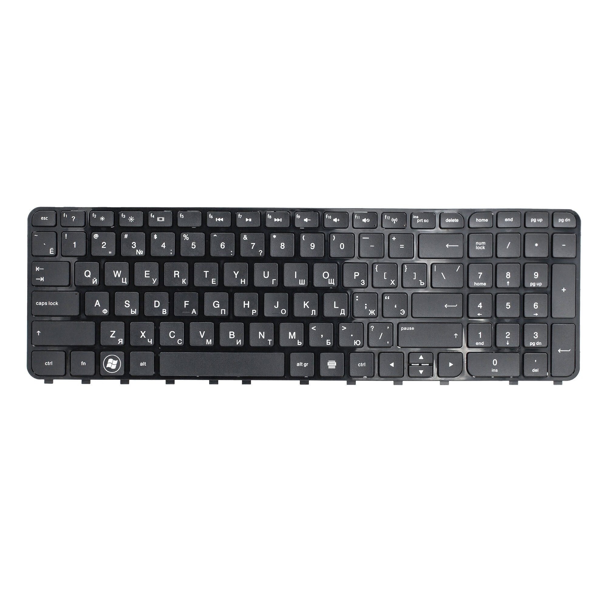 Клавиатура для ноутбука HP Envy m6-1153er / Envy m6-1106er / Envy m6-1271er / Envy m6-1261er / Envy m6-1240er / Pavilion m6-1061er / Pavilion m6-1050er / Pavilion m6-1052er / Pavilion m6-1040er / Pavilion m6-1030er / PK130U92B06 - черная