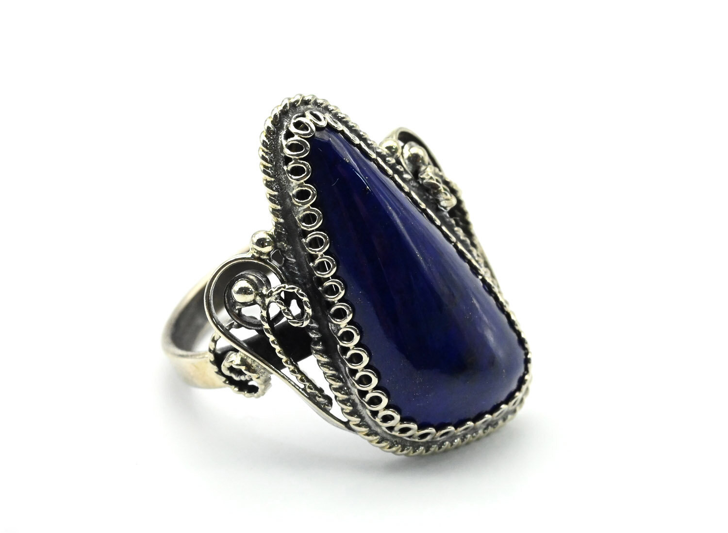 Кольцо, лазурит