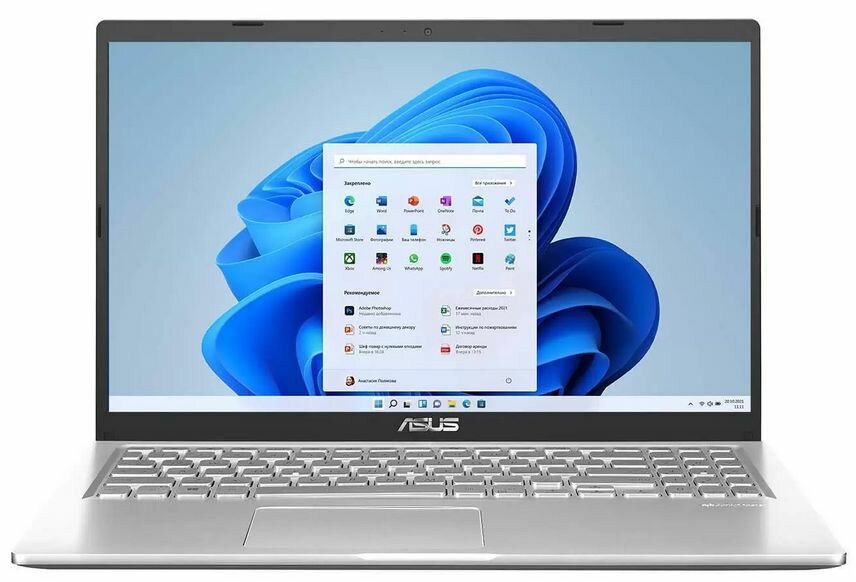 15,6" Ноутбук Asus R565MA-BR658W (90NB0TH2-M14720) серебристый - 1366x768, TN, Intel Pentium Silver N5030, ядра: 4 x 1,1 ГГц, 4 ГБ, SSD 128 ГБ, Intel UHD Graphics 605, Windows 11 Home