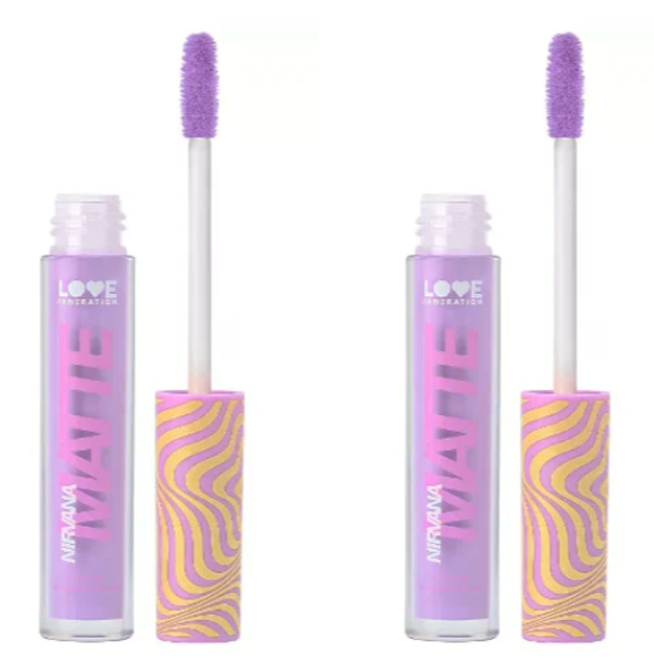 Матовые жидкие тени для век Love Generation Nirvana, тон 06 сиреневый, 3 мл, 2 шт