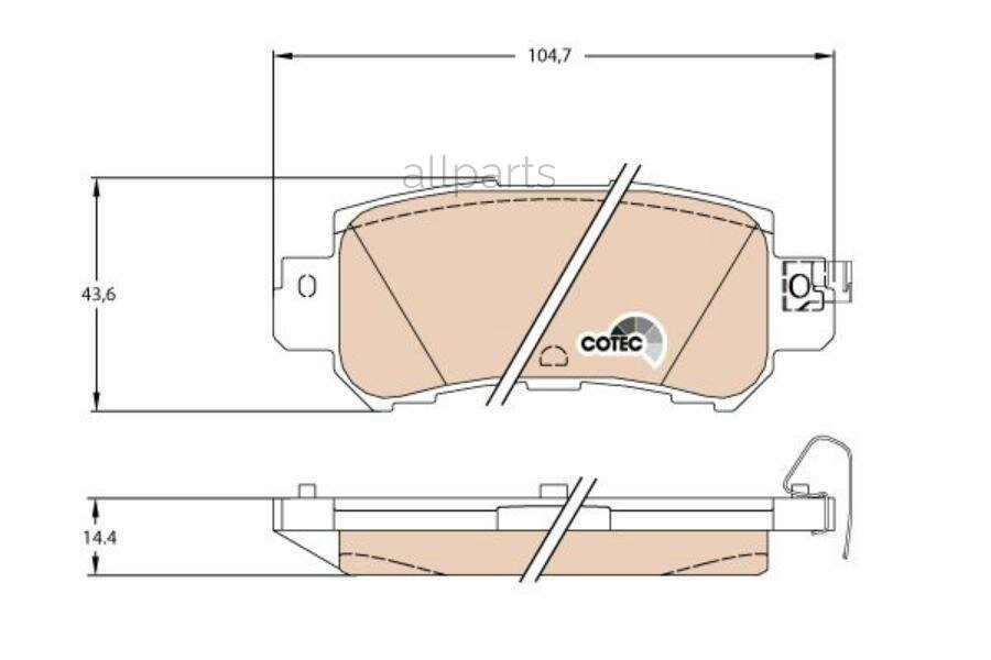 ZF RUSSIA GDB3539 ZFR Колодки задние для MAZDA CX-5 ZF Russia GDB3539 ZFR