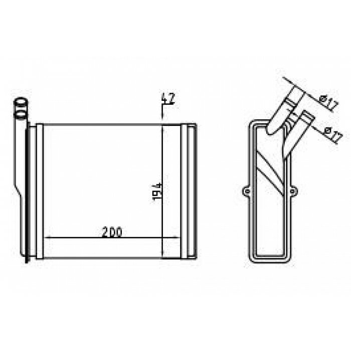 Радиатор печки Chevrolet Niva 2123 алюминиевый Wonderful