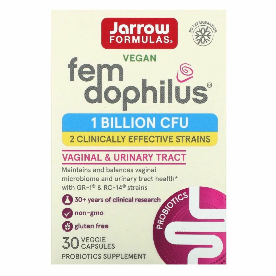 Jarrow Formulas Fem Dophilus, для женского здоровья, 30 капсул