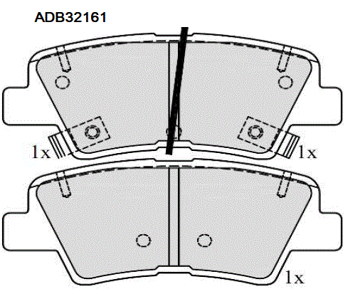 Колодки тормозные дисковые зад Allied Nippon ADB32161