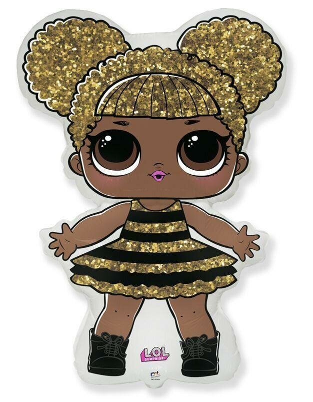 Шар (34'/86 см) Фигура, Кукла ЛОЛ (LOL), Сияющая Королева, 1 шт.