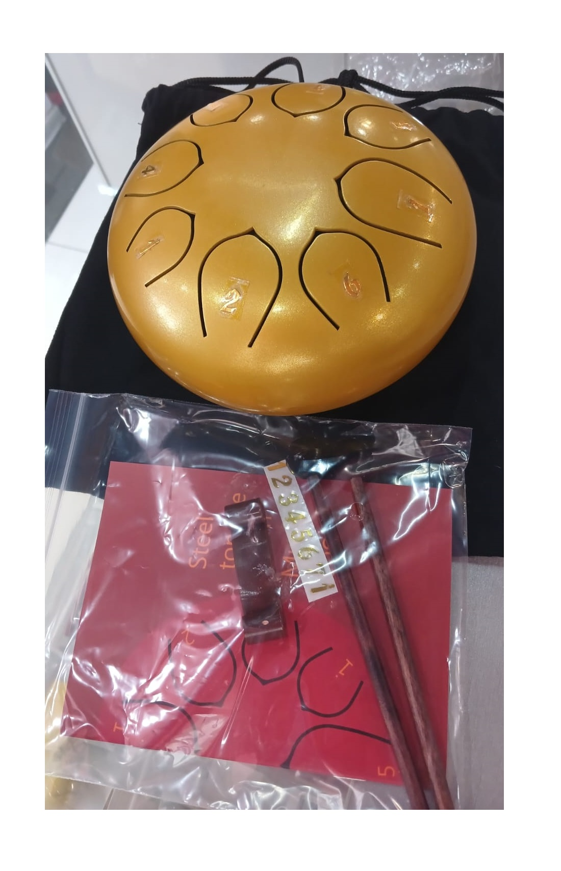 BEE DF1101 YELLOW - Барабан язычковый Глюкофон
