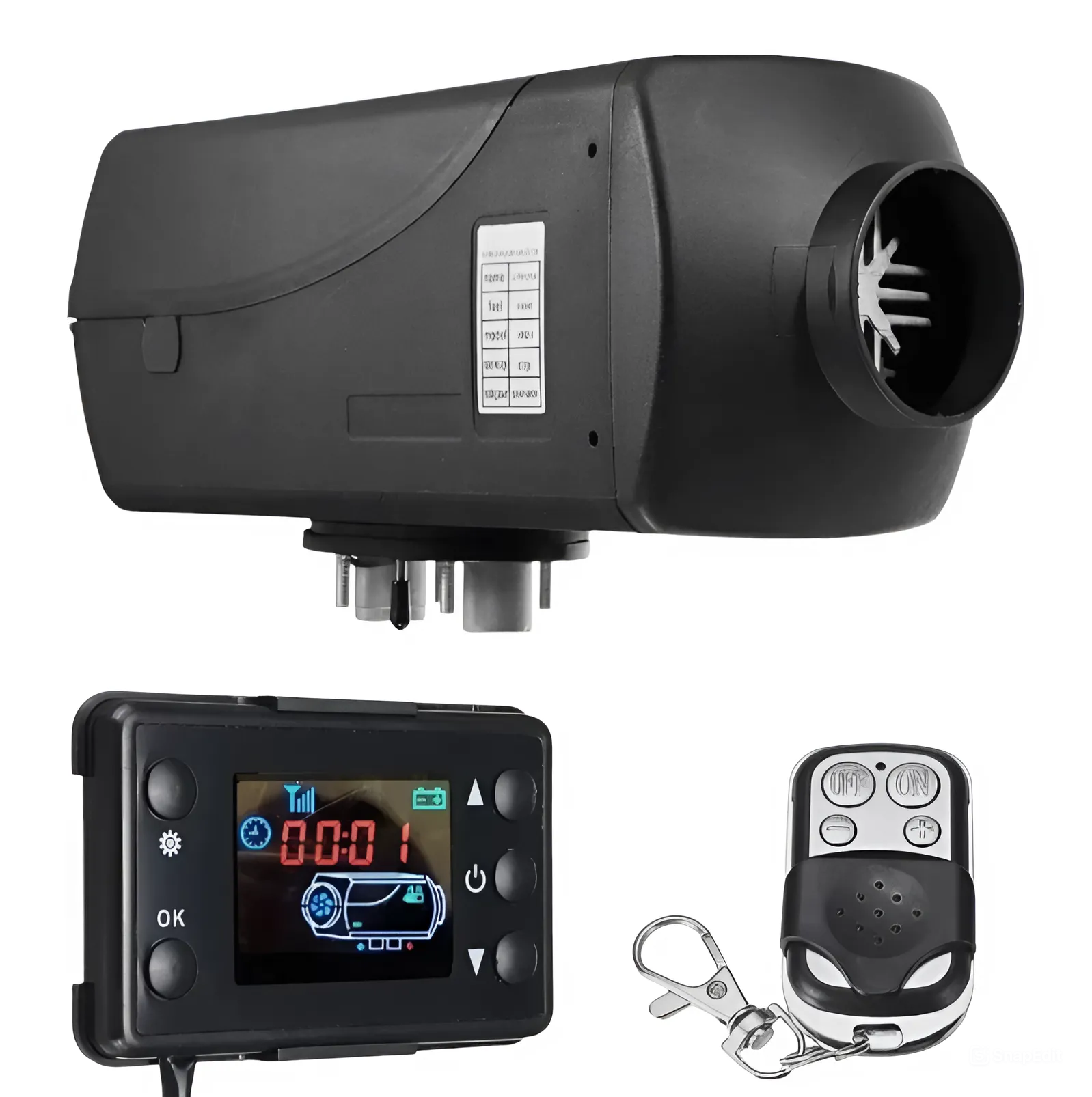 Автономный воздушный отопитель салона Автосила Тепла(сухой фен) 5 кВт 12В с климат контролем