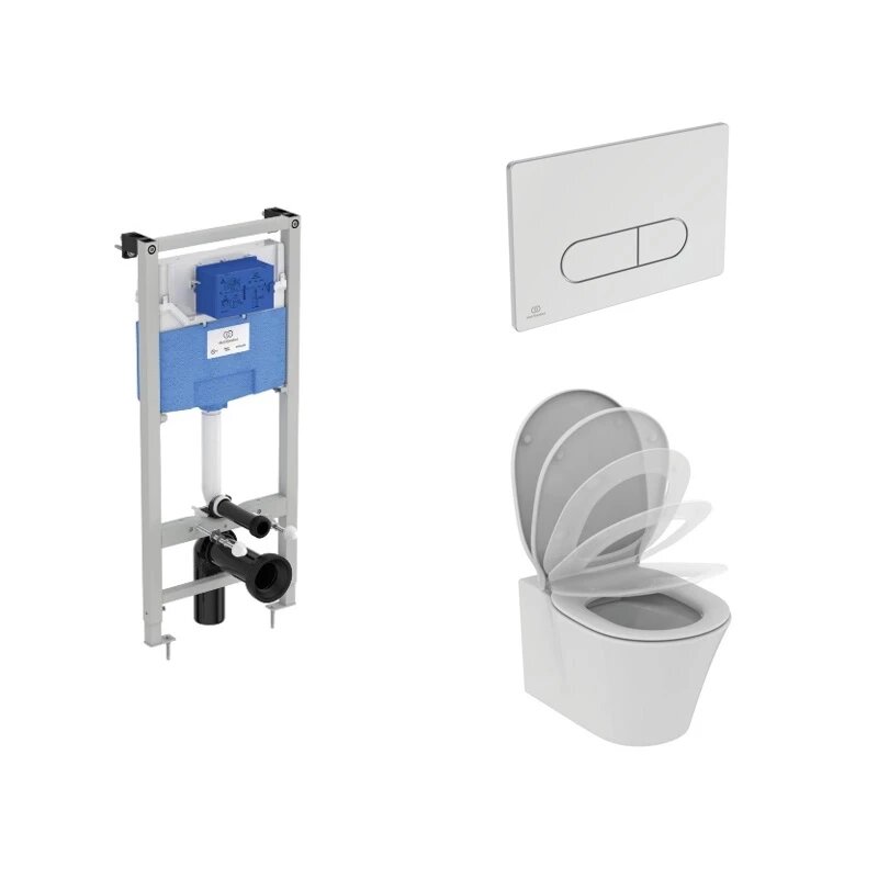 Комплект Ideal Standard ProSys + CONNECT AIR Инсталляция с унитазом, пневматический (K819501+R0309AA) PR212101