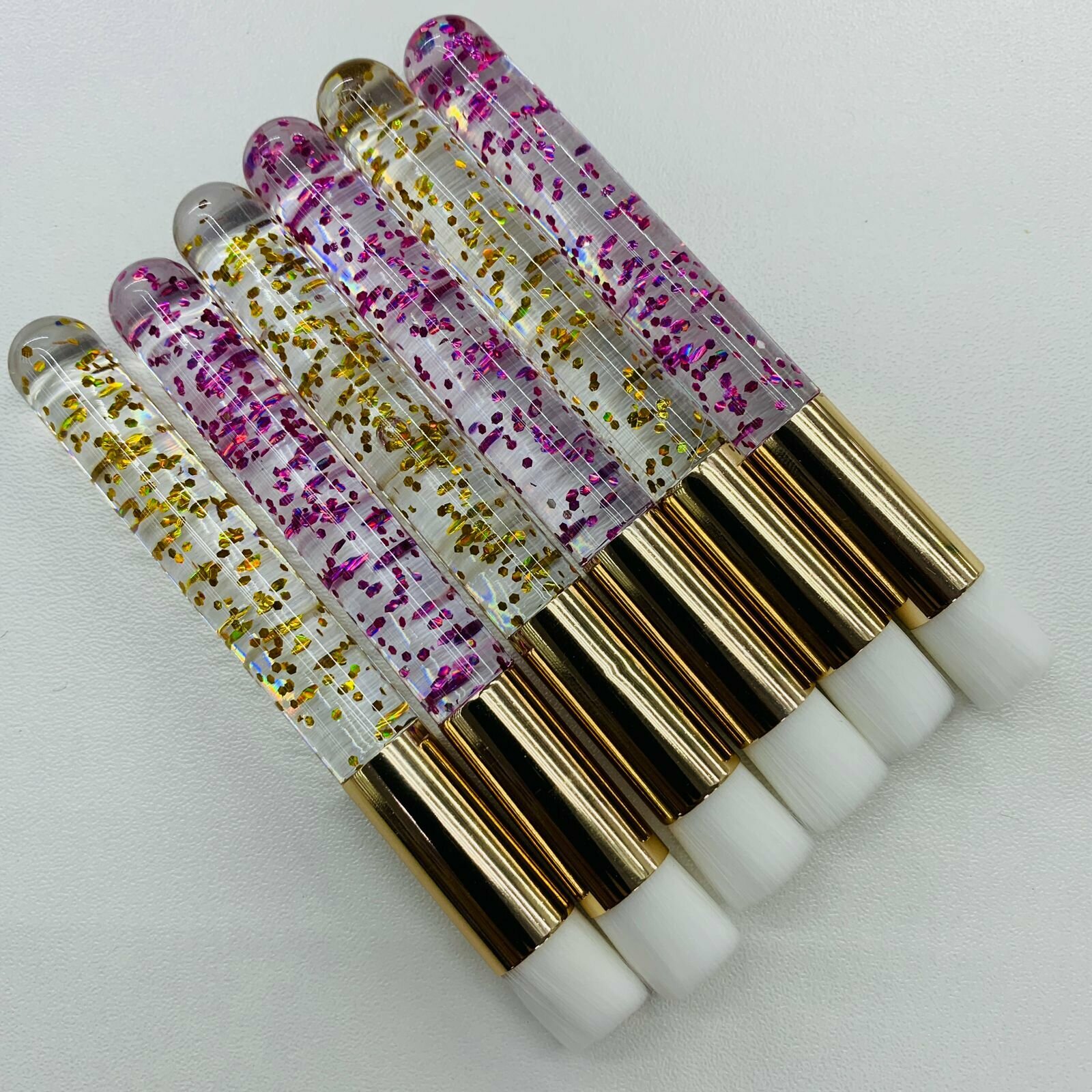 Щеточки кисти косметические для умывания ресниц 6 штук, для пенки, пилинга, макияжа, межресничное очищение .