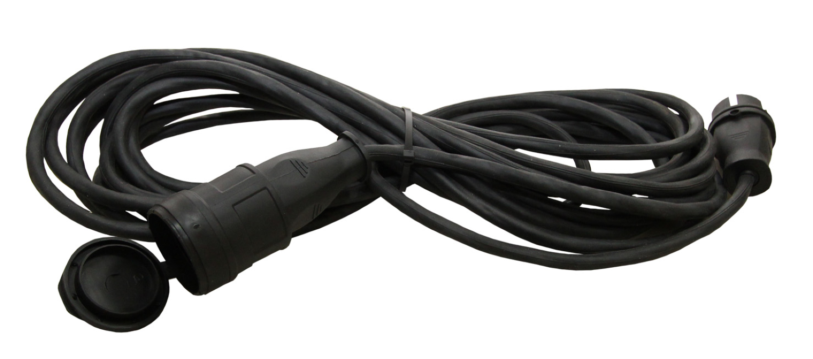 Удлинитель шнур силовой TDM Electric / ТДМ Электрик УШз16-101 с заземлением, провод каучук кгтп-хл 3х1.5 черный, 1 штепсельное гнездо, IP44 20м, SQ1302-0342 / электрика