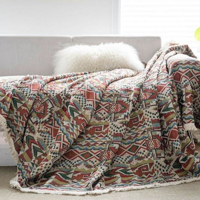 Покрывало для дивана, 180х230 см, накидка прямоугольная с бахромой, дивандек, Varman.pro