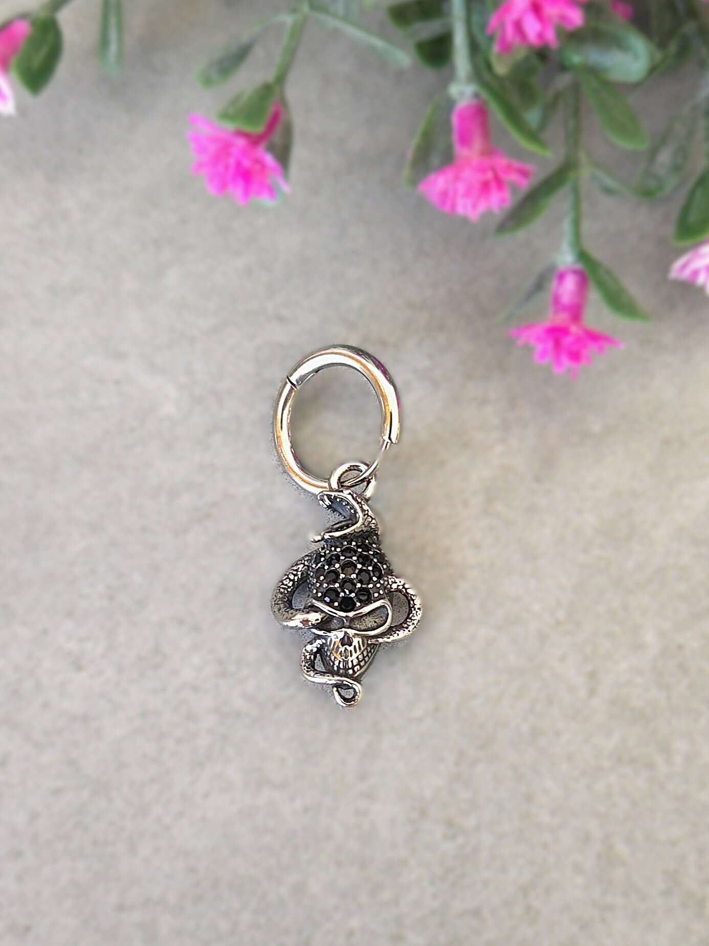 Моносерьга, фианит