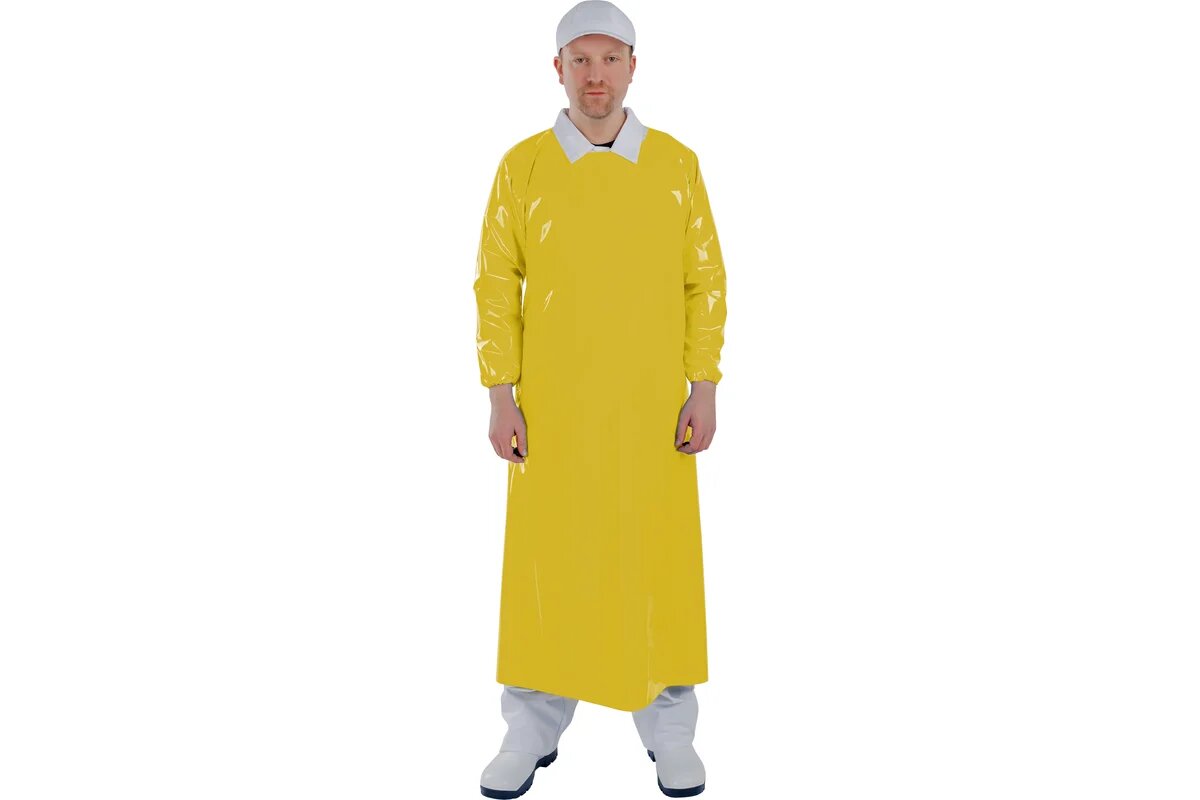 POLYPRO Фартук с рукавами желтый 150 мкр L в инд. уп. РФ, ФЖ150 L РФ
