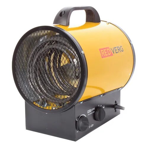 Электрическая тепловая пушка REDVERG RD-EHR5A/380, 5кВт, желтый