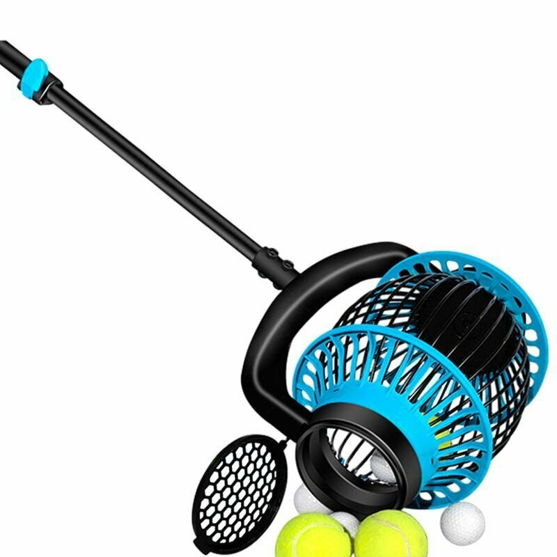 Плодосборник "Ромашка", капроновый, с ореховым коллектором, ручка в комплекте, бирюзовый