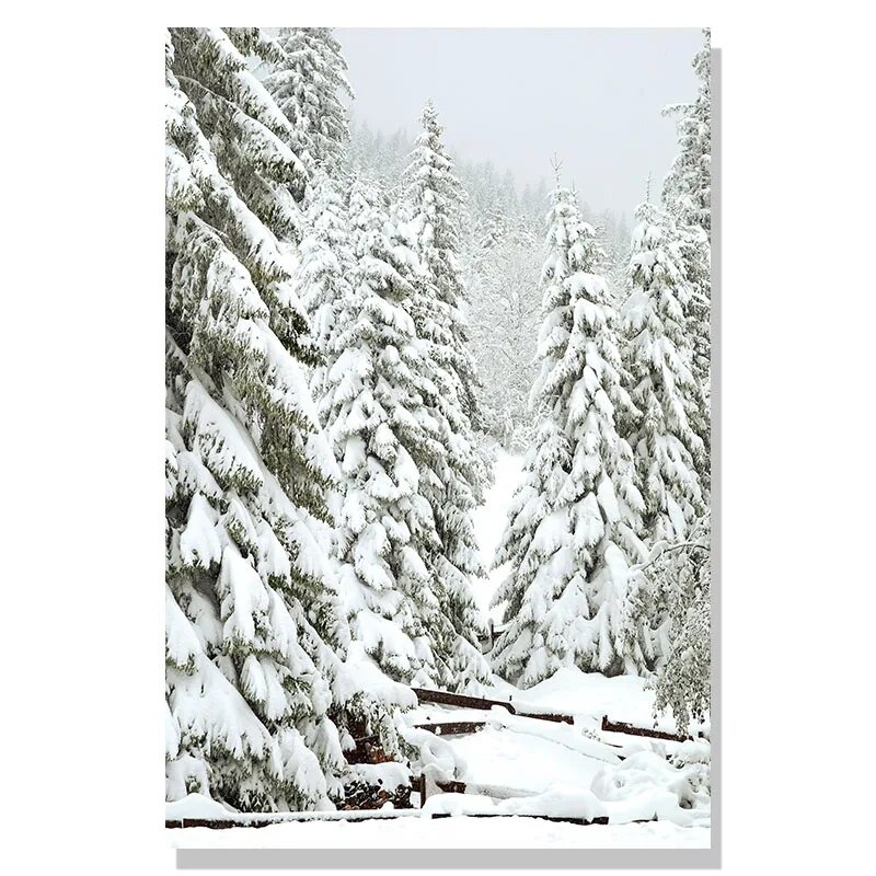 Зимний лес Страна чудес плакаты принты Рождественская ель сосна олень Лось холст картина пейзаж настенная живопись Декор