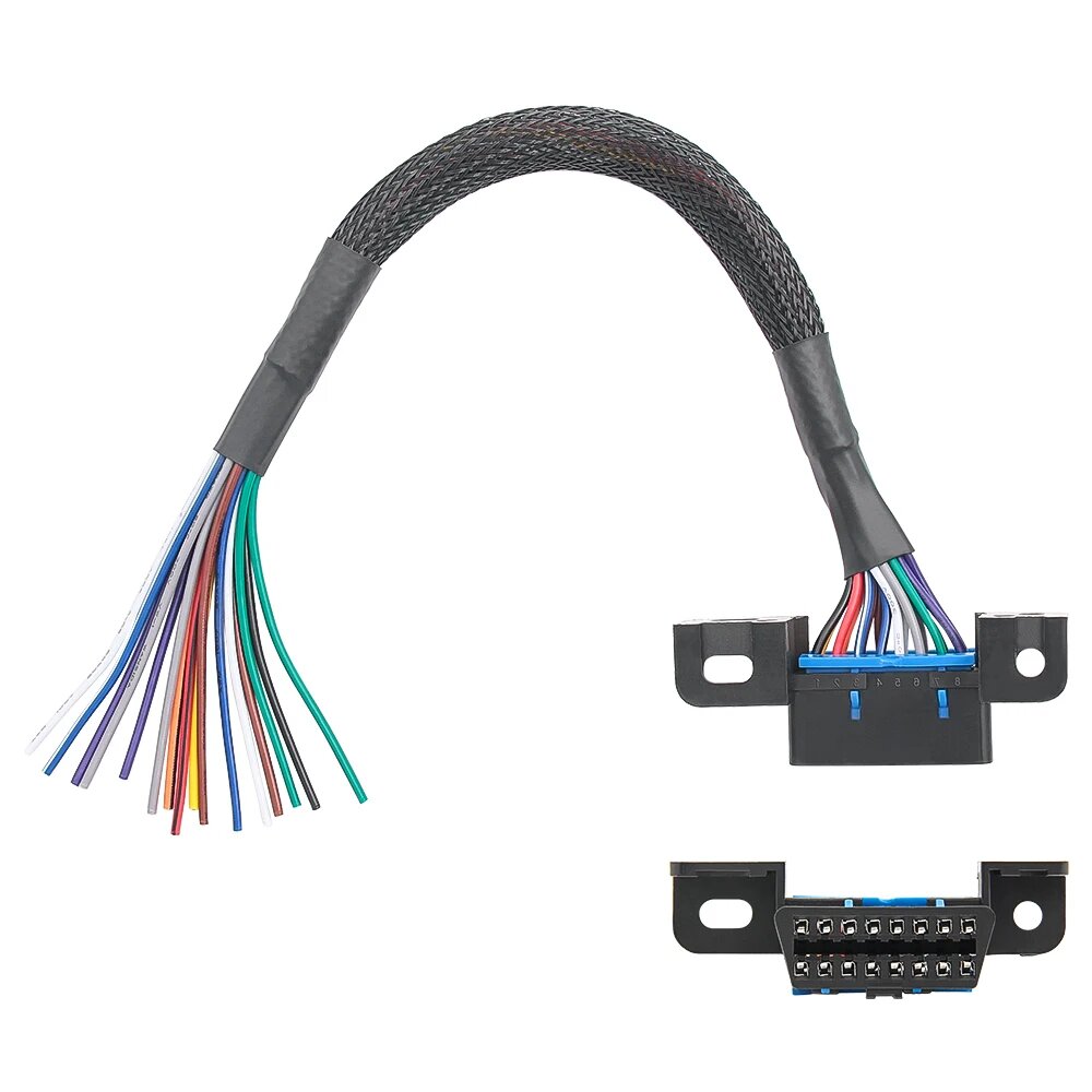 Универсальный 16-контактный удлинитель кабеля OBD2, гнездовой разъем, переходник OBD 2, Кабель-адаптер, автомобильный компьютерный разъем, основной интерфейс, замена
