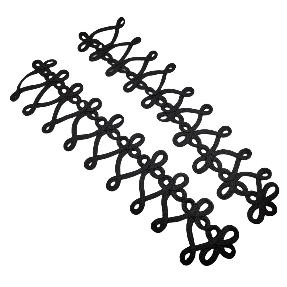 Золотые аппликации JUBRAY AC1613 Черный, AC1613BB 1Pair