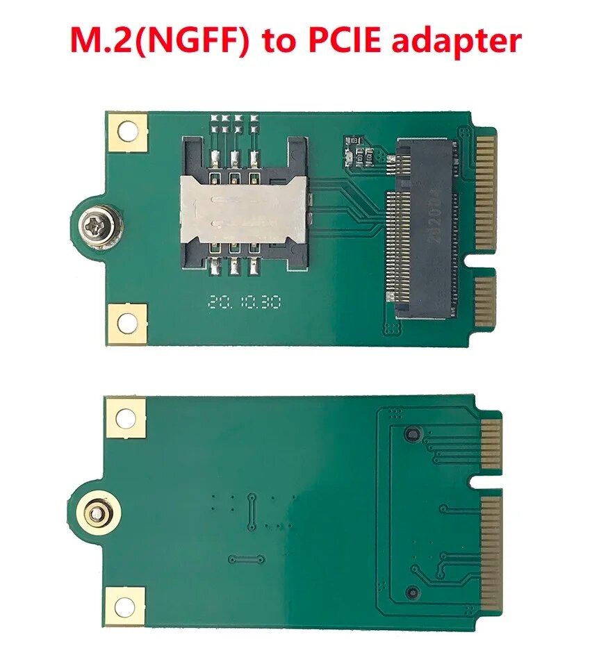 Адаптер M.2 NGFF на Mini pcie со слотом для SIM-карты, карта памяти для телефона
