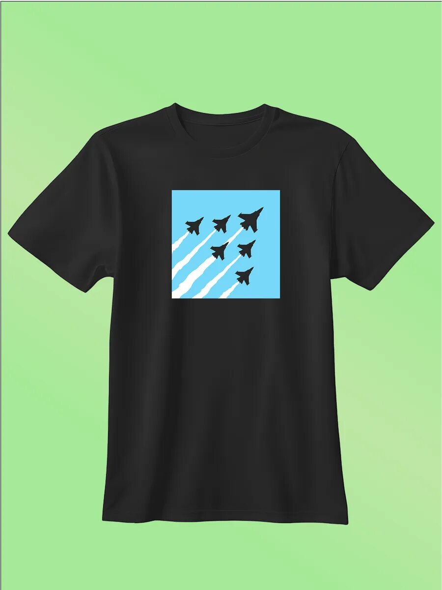 Футболка самолеты в небе