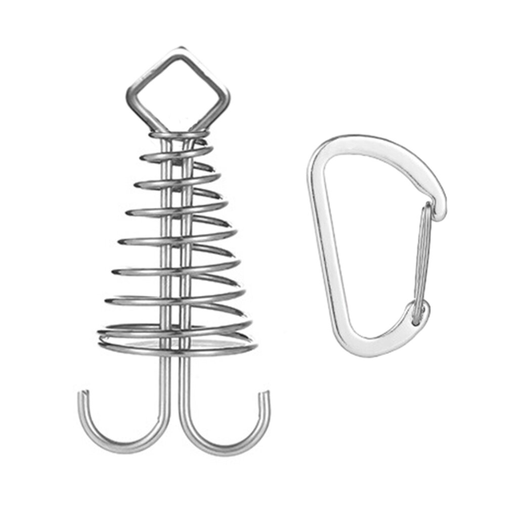 Палатка, Кемпинговый восьминоговый зажим - серебряный - квадратный, 10 штук