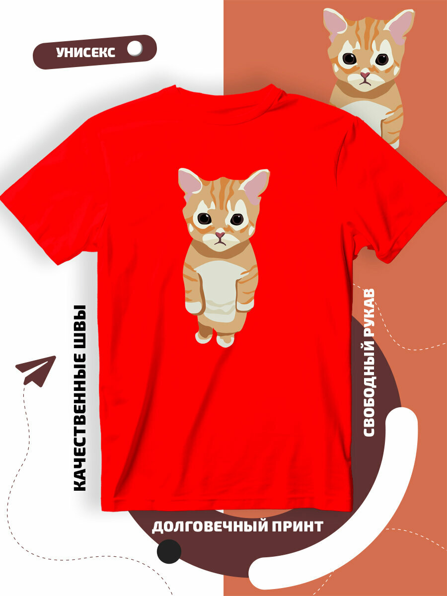 Футболка с принтом котом