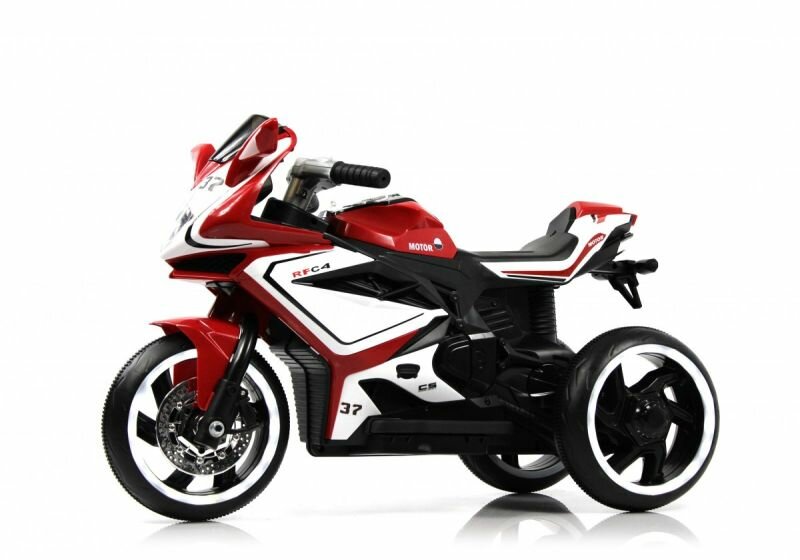 Другие электромобили Rivertoys Детский электромотоцикл K222AM красный
