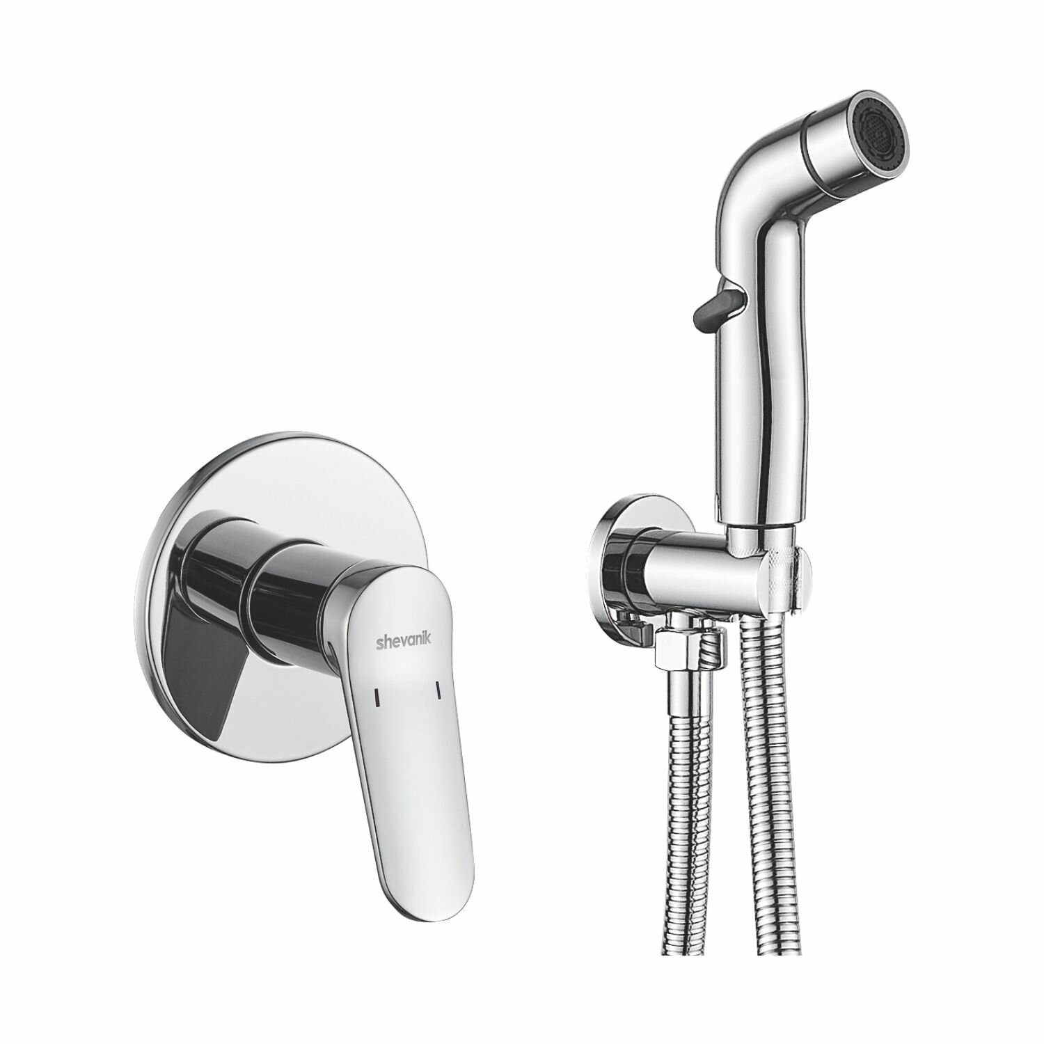 Смеситель встраиваемый для биде Shevanik s4305 хром