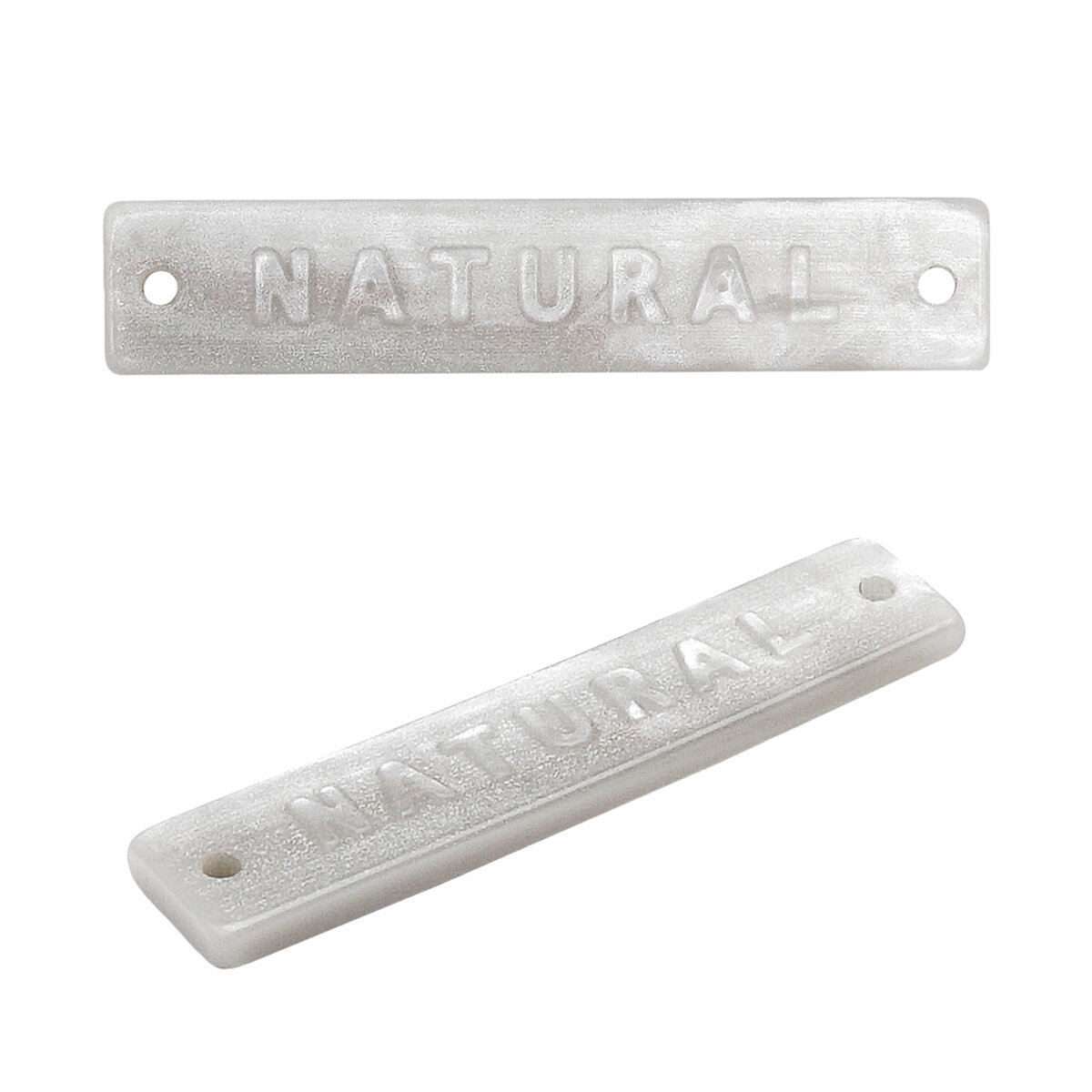 Бирка для рукоделия пришивная, 30×6 мм, 36 шт, пластиковая, светло-серый цвет, Айрис