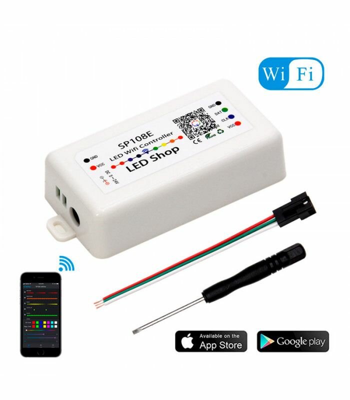 Контроллер для SPI ленты(бегущая волна), Wifi. 5-12В