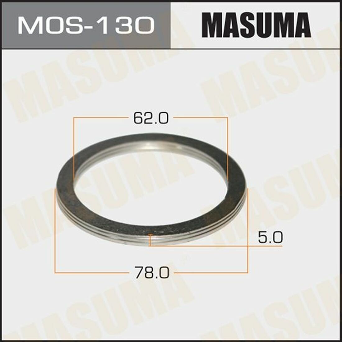 Кольцо уплотнительное глушителя Masuma 62х78 MOS-130 1шт.