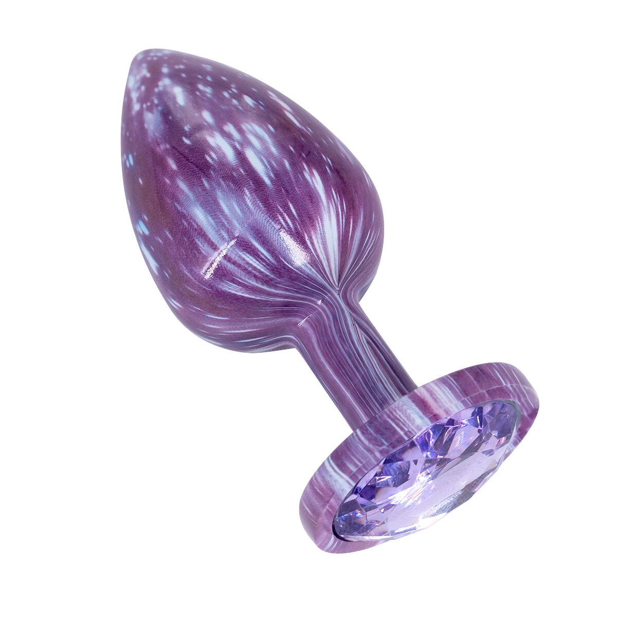 Анальная пробка Kanikule, с кристаллом, алюминий, рабочая длина 5 см