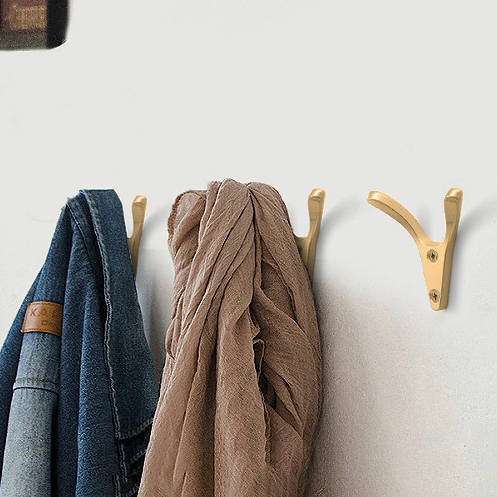 Крючки настенные CAPPIO FOX, матовое золото, набор 3 шт