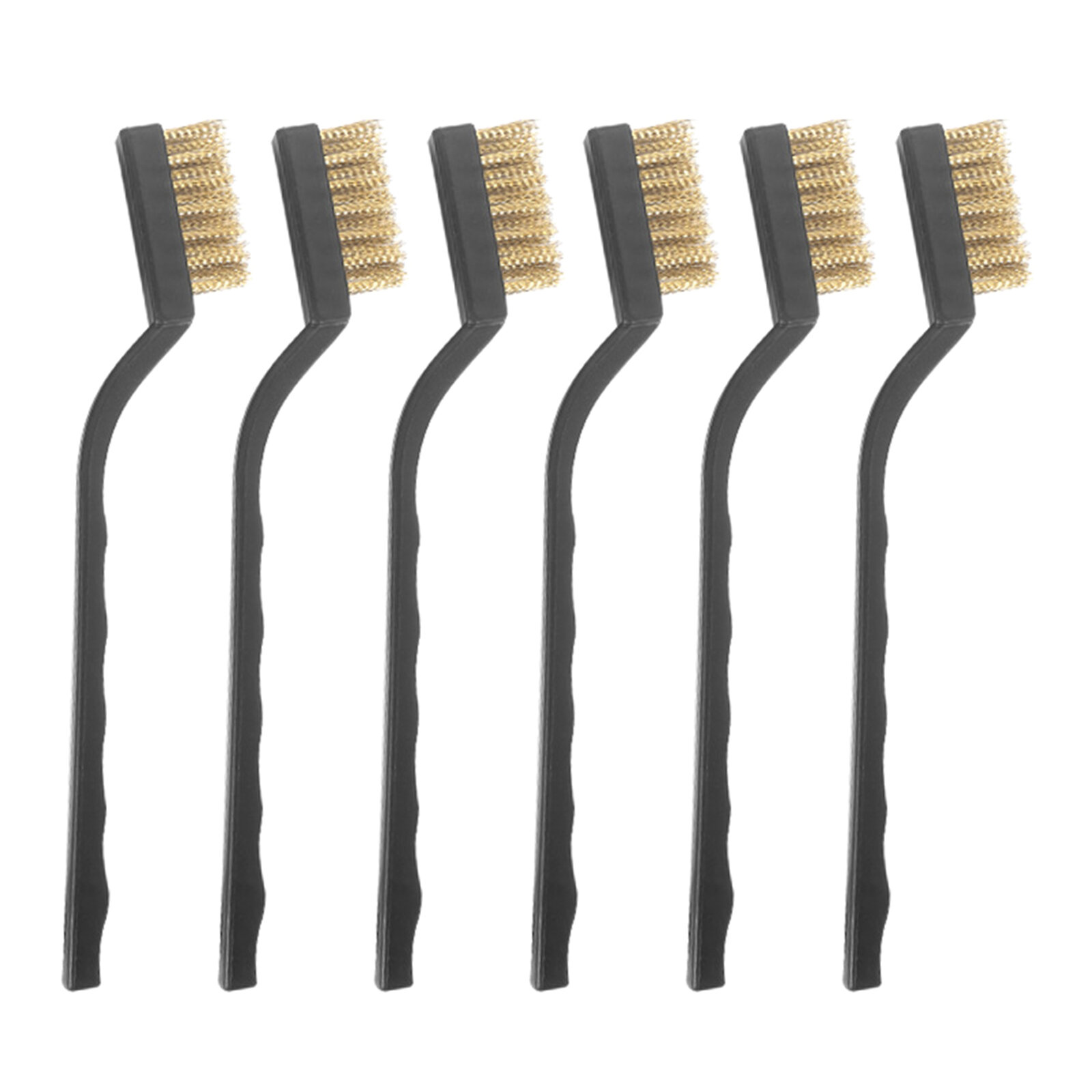 1 набор из 6 штук, мини-металлическая щетка для удаления ржавчины, латунная щетка для чистки, полированная металлическая щетка, инструмент для чистки