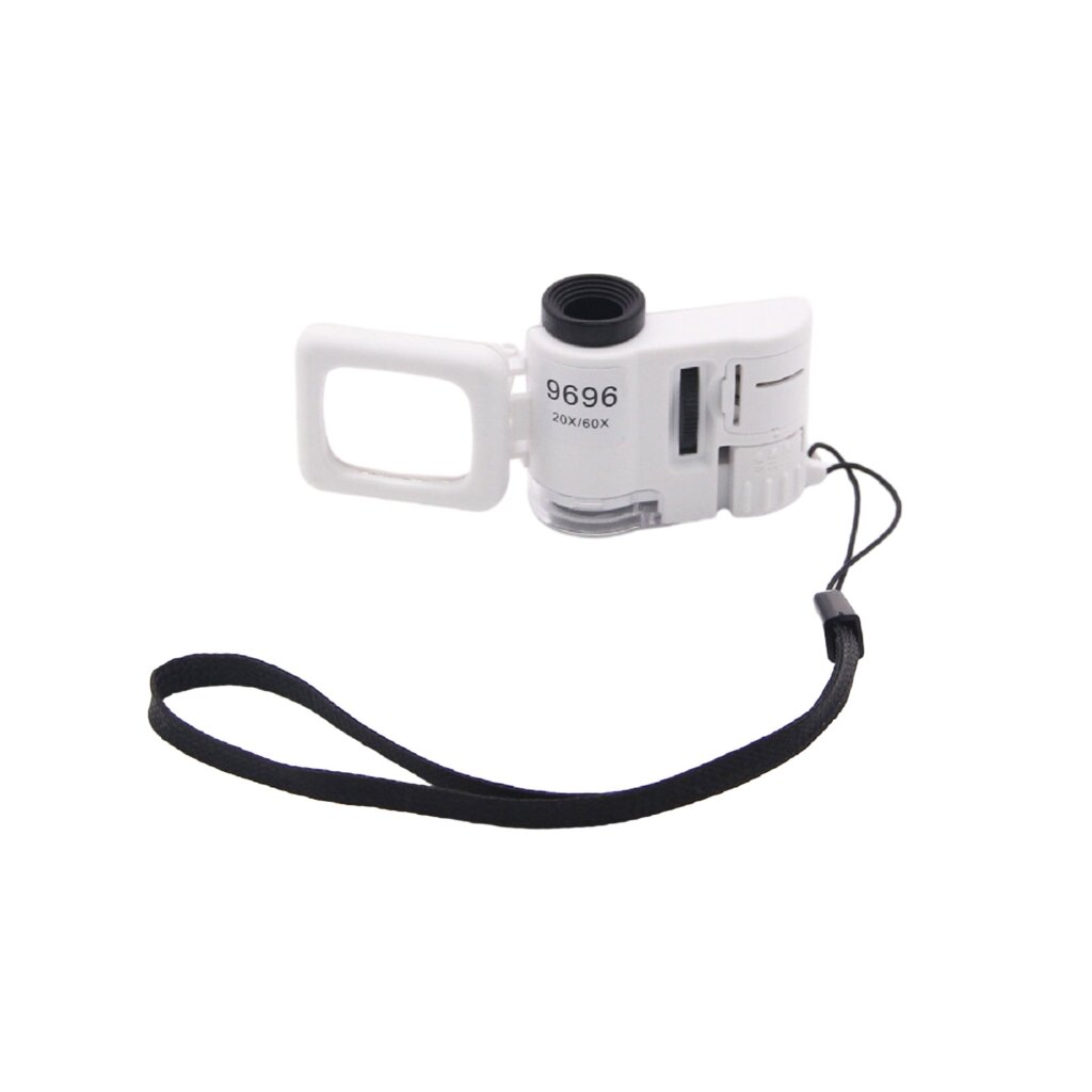 Удобное Увеличительное Стекло Высокой Четкости 20X/60X Мини-Микроскоп со Светодиодной подсветкой