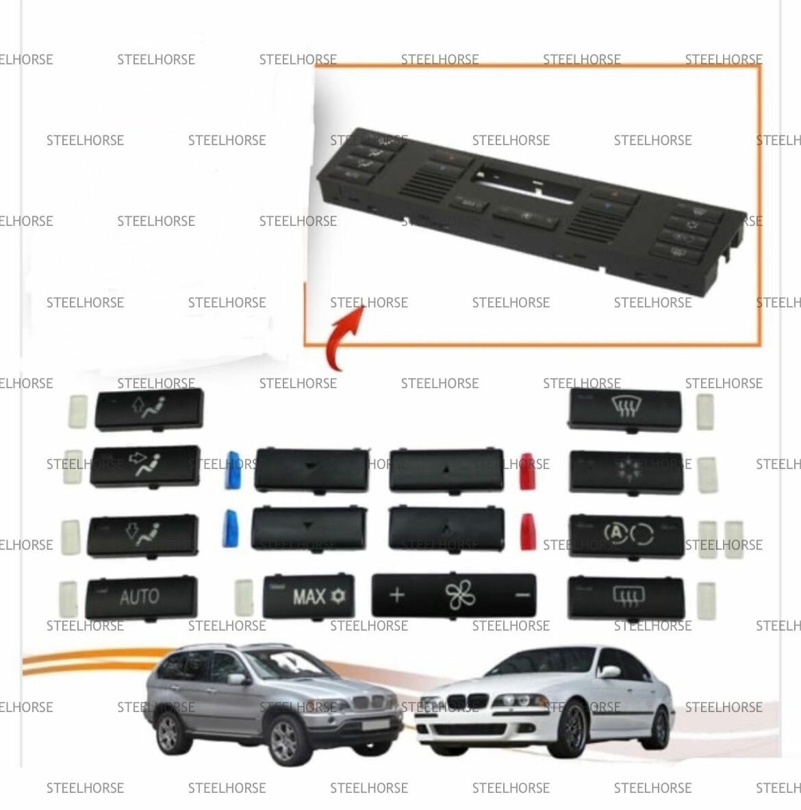 Крышки кнопок (к-кт) управления климат-контролем BMW X5 E53 E39