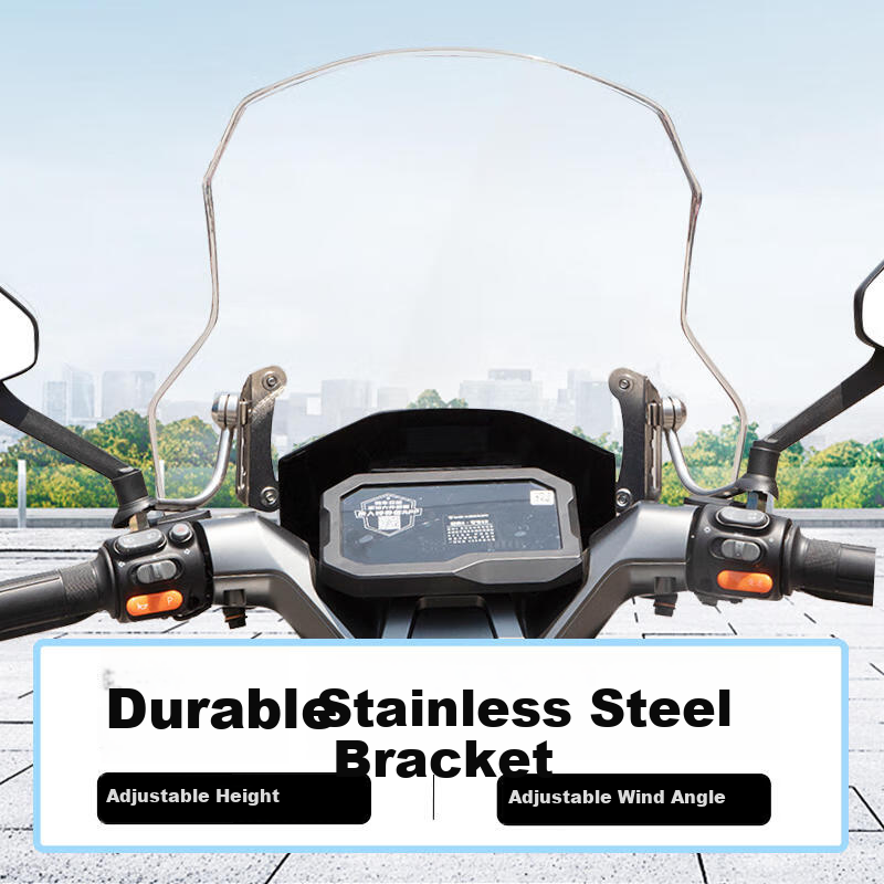 Yueye Electric Vehicle Windshield, Electric Motorcycle Windshield, PC Front Windshield Cover, Rainproof High Definition Transparent Windshield Panel