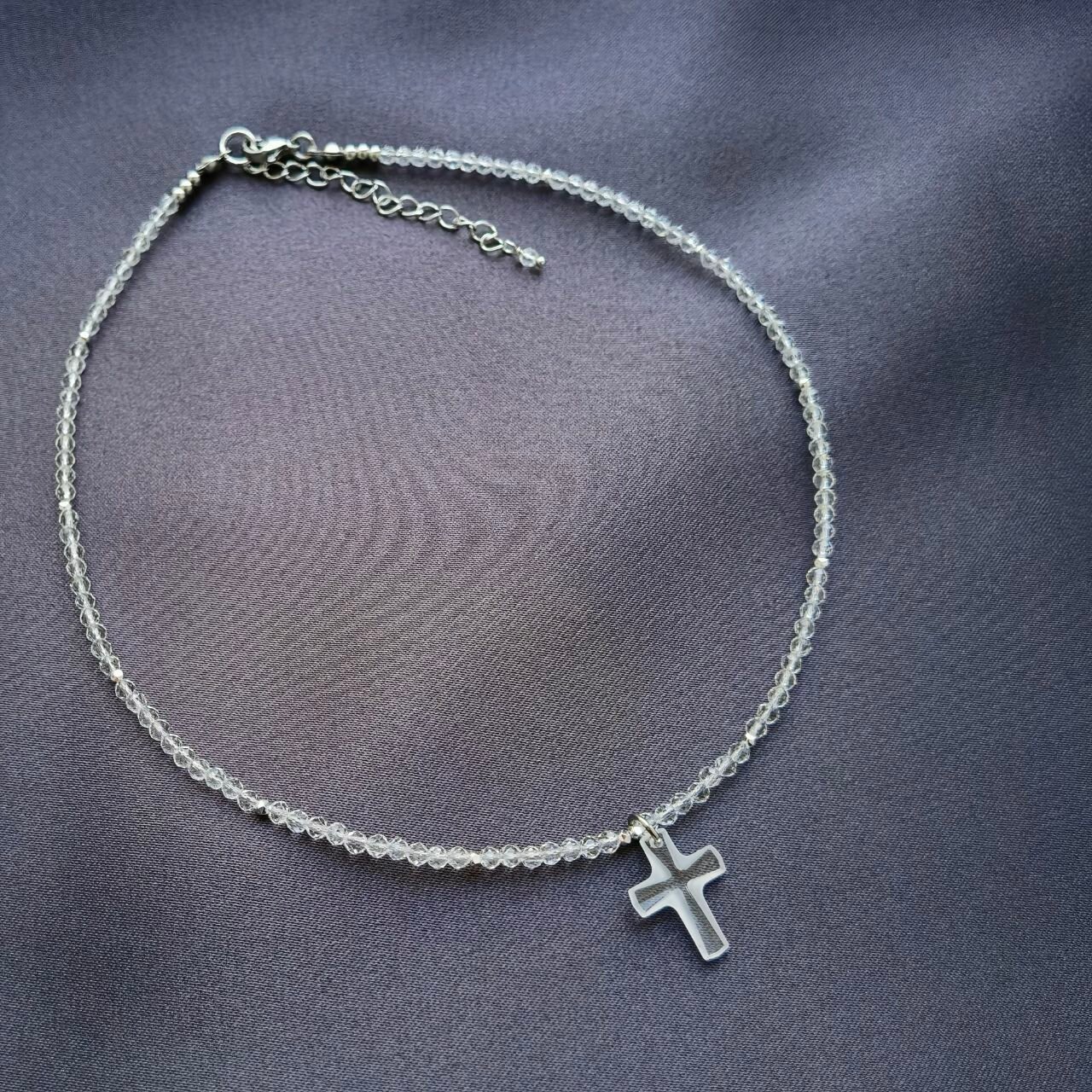 Чокер, шпинель, кристаллы Swarovski