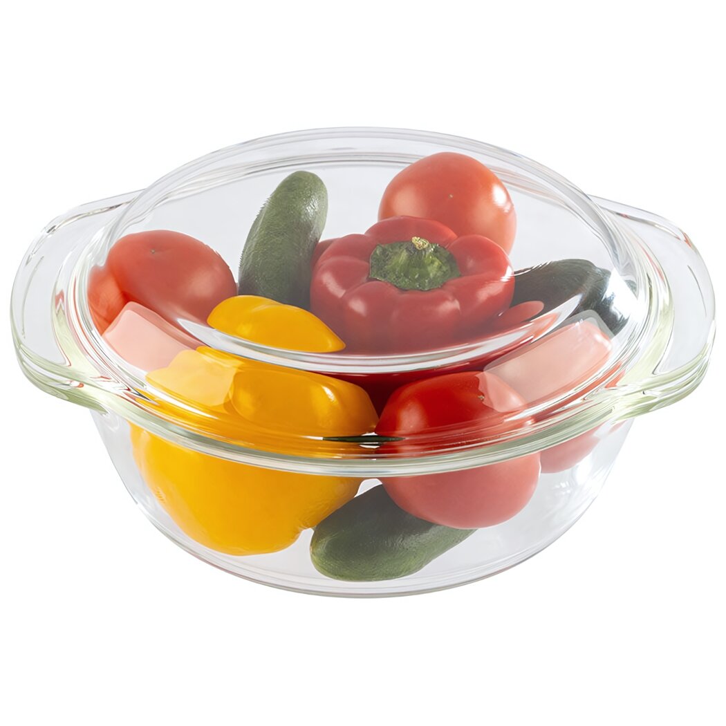 Кастрюля 1,5л из жаропрочного стекла "Italiano", для запекания и сервировки