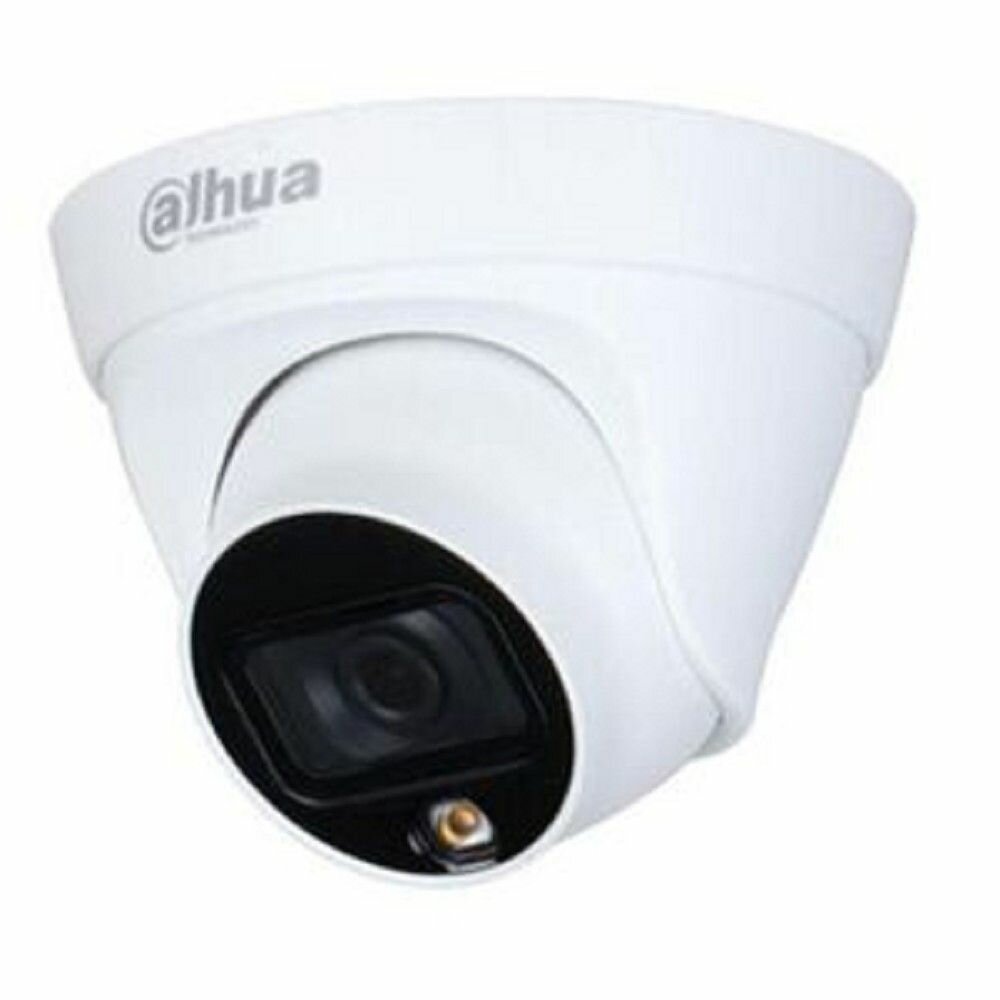 DAHUA Видеонаблюдение DH - IPC - HDW1439TP - A - LED - 0280B - S4 Уличная турельная IP - видеокамера FullColor 4Мп, 1 3 CMOS, объектив 2.8мм, микрофон, LED 30м, IP67, металл