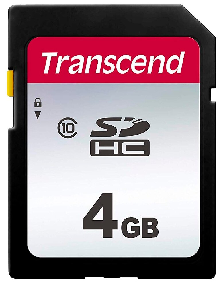 Карта памяти Transcend SDHC 4 ГБ Class 10, V10, A1, UHS-I U1, R/W 20/10 МБ/с, 1 шт, бежевый
